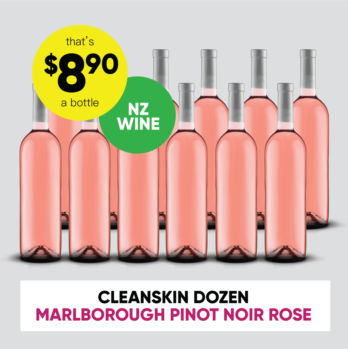 Cleanskin Marlborough Pinot Noir Rosé 2019 – WINE2U